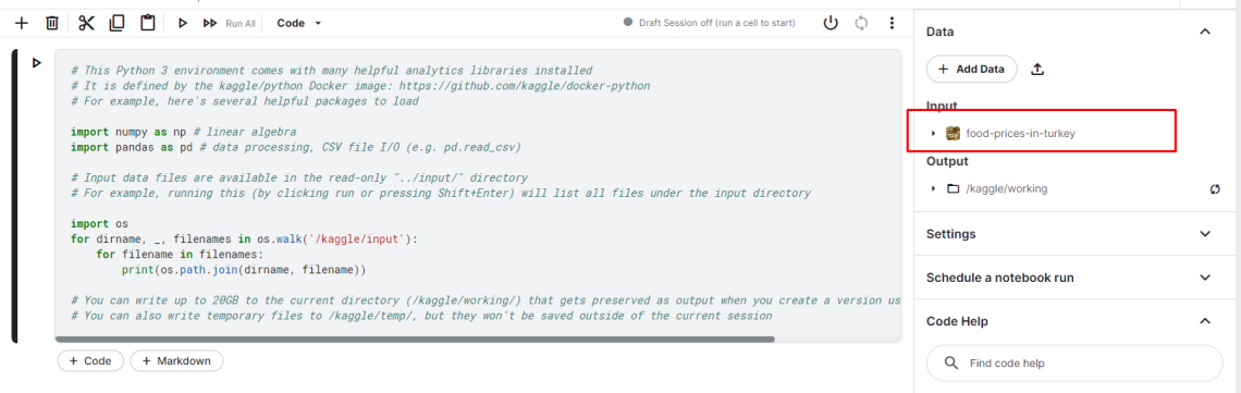 Kaggle Notebooks Kullanımı (Basit Örnek) – Bilişim & Programlama